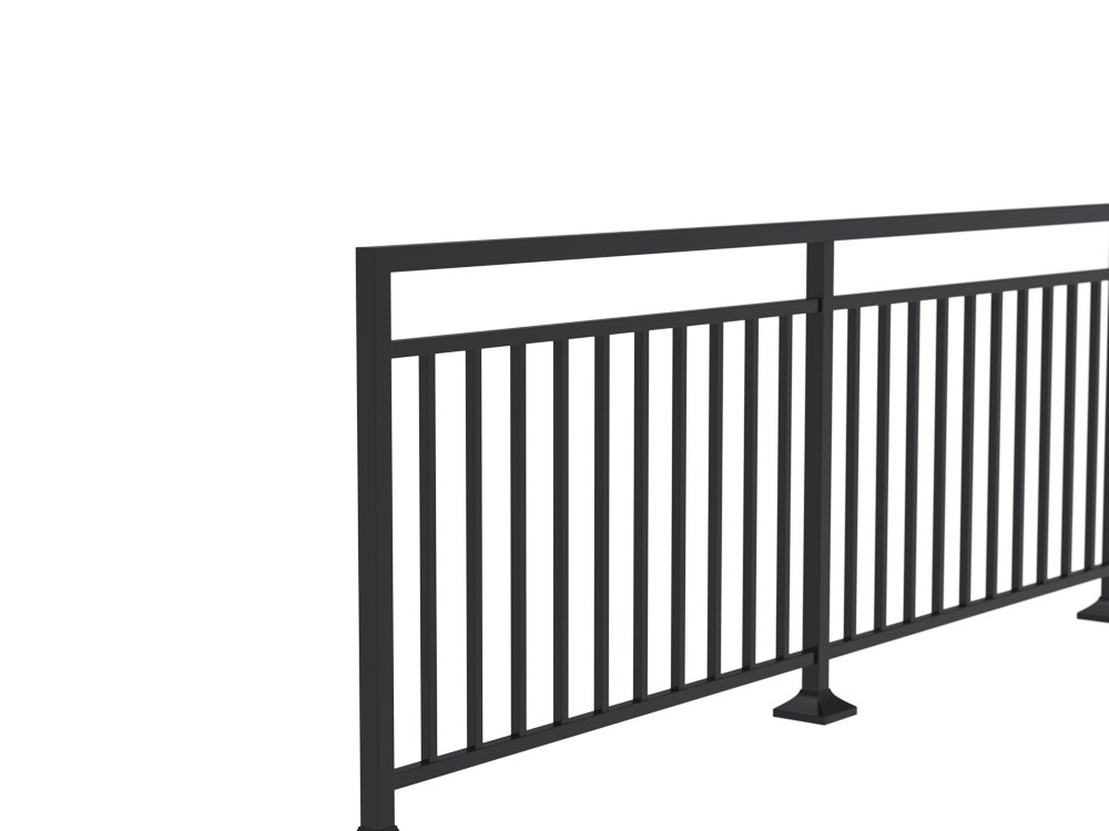Wrought Iron Guardrail Basic Style - Wrought Iron Guardrail