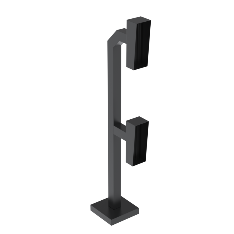 Gooseneck Pedestal 84 inches Tall - Pedestal Mounting Poles